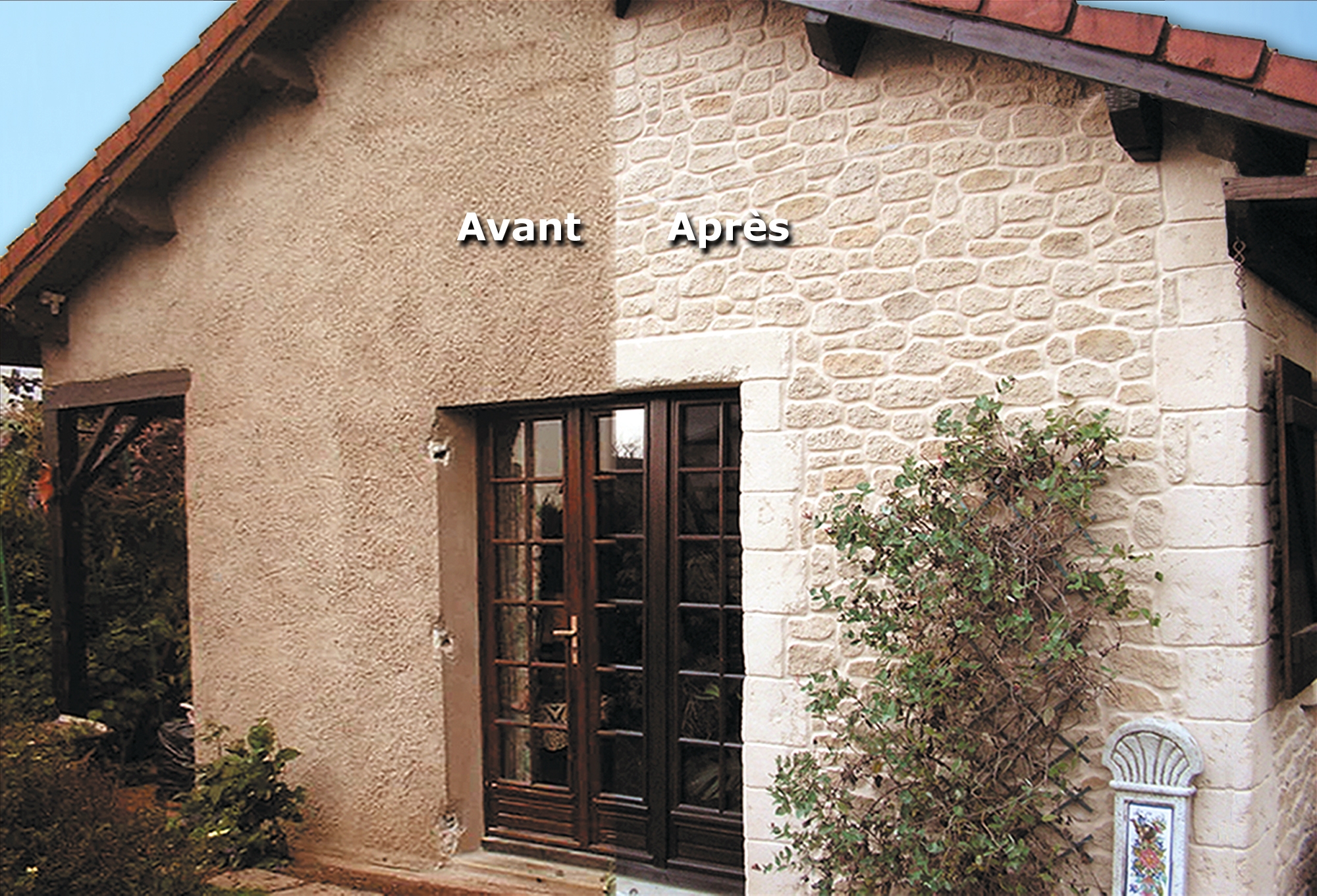 Avant / Après mur en Decopierre - Habitat & Traditions